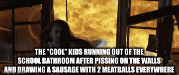 Cameron Poe running away from explosion - Imgflip