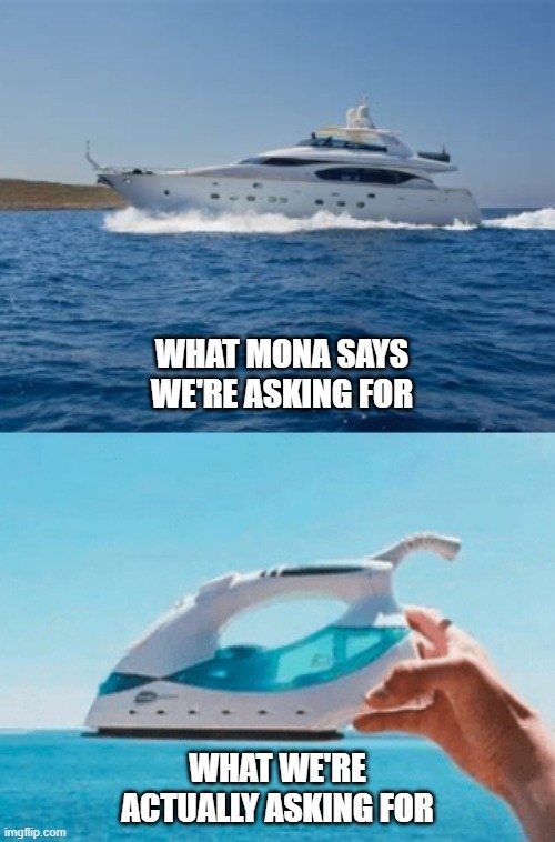 Image tagged in yacht vs clothing iron - Imgflip