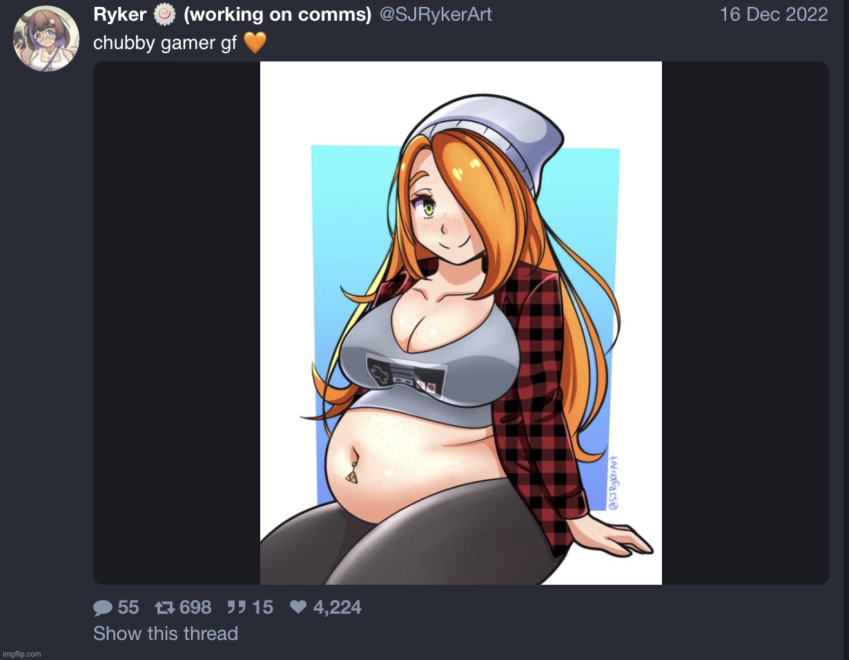 Chubby gamer gf - Imgflip