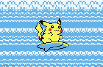 Pikachu surfing! - Imgflip