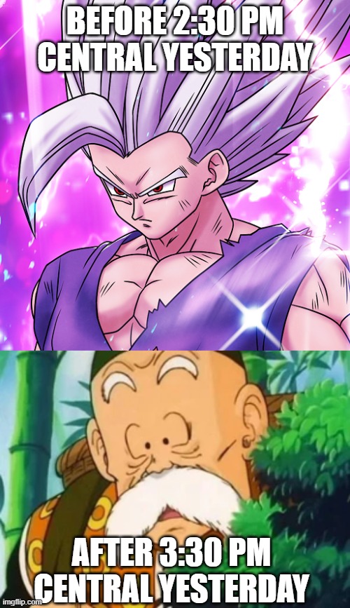 Gohan surprised to become a Grandpa - Imgflip