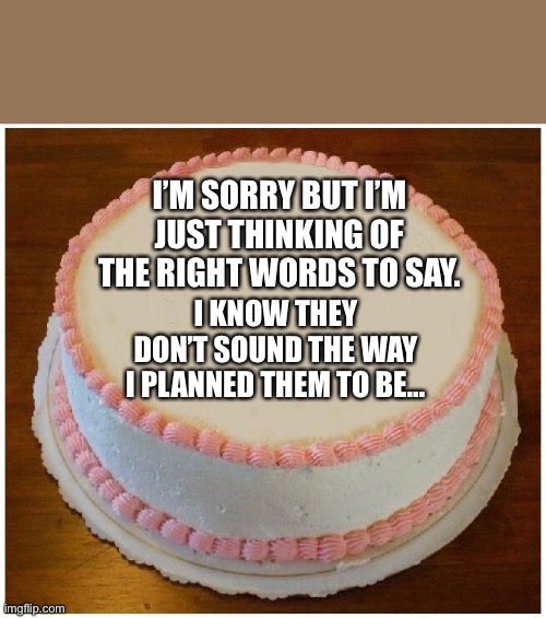 The When in Rome apology cake I want to send my poor little WiP readers ...