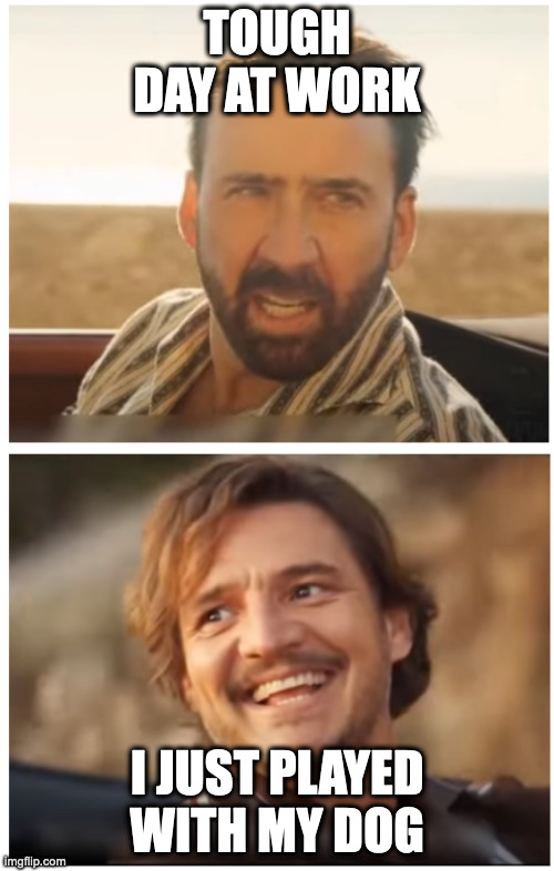 Pedro Pascal and Nic. Cage car scene - Imgflip
