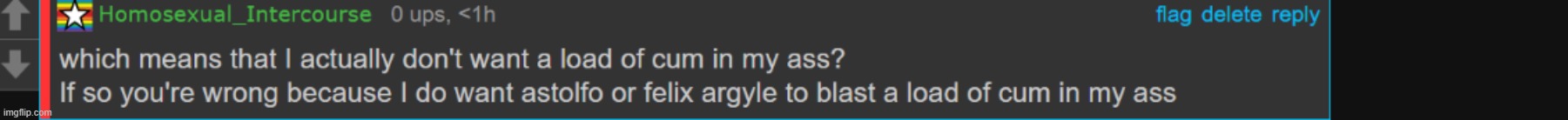 least unhinged apefan comment - Imgflip