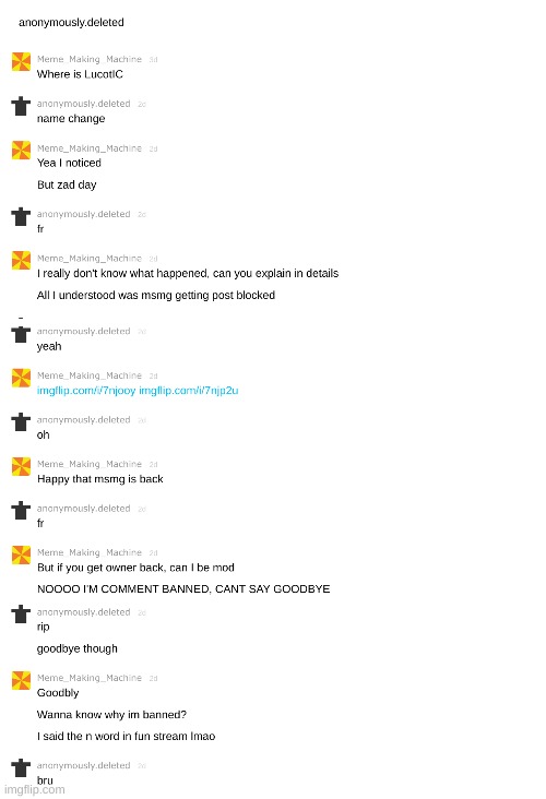 Last ever conversation i had with del - Imgflip