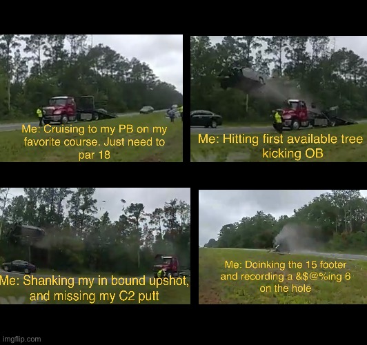Today’s disc golf round - Imgflip