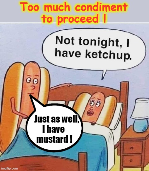 Too much condiment ! - Imgflip