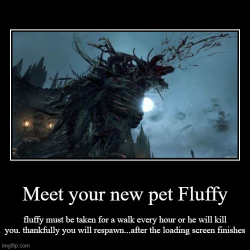 Taking Fluffy for a walk : r/bloodborne_memes