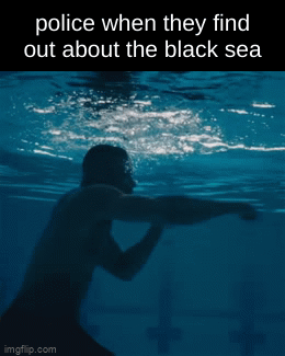 police when they find out about the black sea - Imgflip