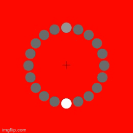 stare at the cross in the middle and watch the other circles disappear ...