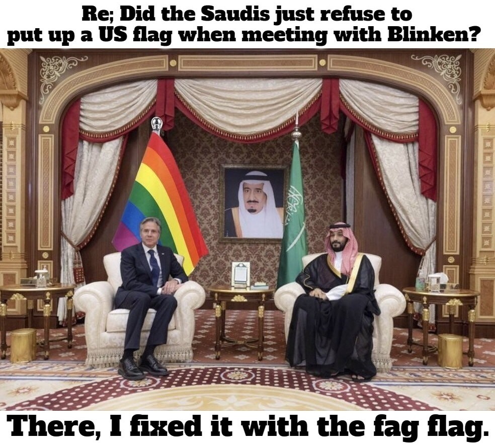 Re; Did the Saudis just refuse to put up a US flag when meeting with ...