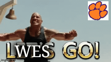 The rock Wesco Let's go Clemson - Imgflip