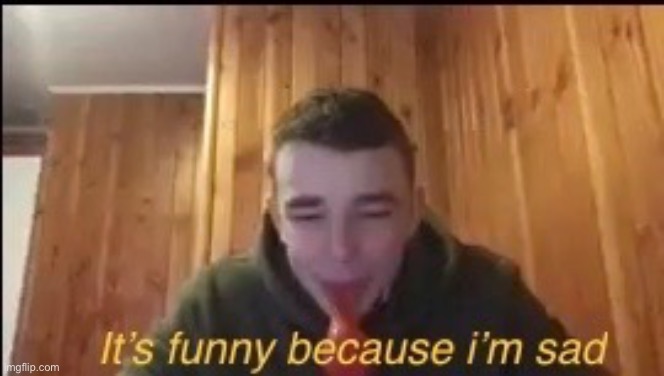 It’s funny because i’m sad - Imgflip