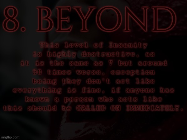 LEVEL OF INSANITY - LEVEL 8 : b e y o n d - Imgflip