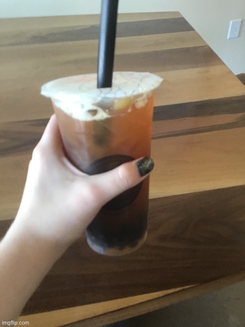 tried boba tea for the first time today - Imgflip