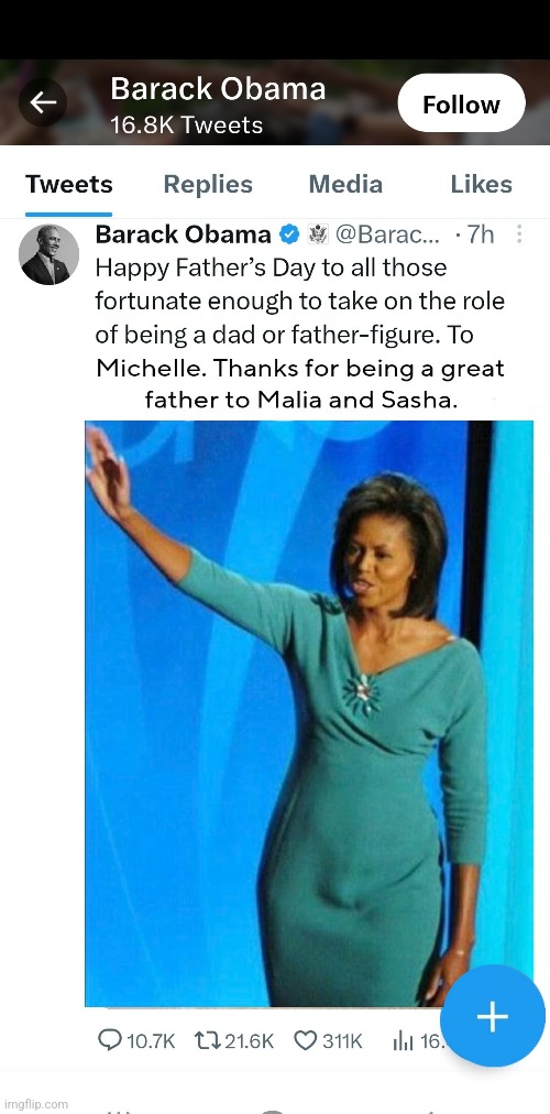 Happy Father's Day Michelle Obama - Imgflip