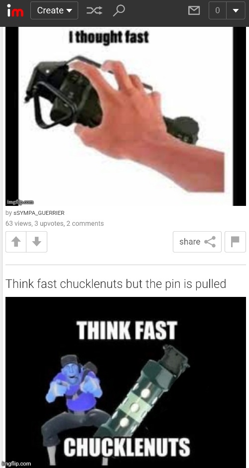 He thought fast - Imgflip