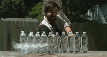 Slicing the water bottles - Imgflip