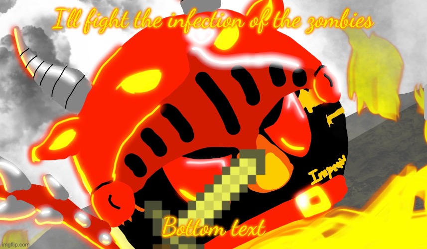 So... I got bored recently, so here's Paperat as a zombie. - Imgflip