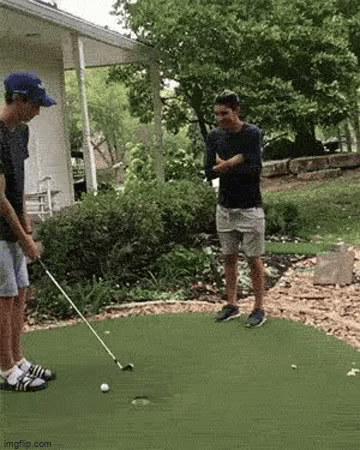 Practicing my putting - Imgflip