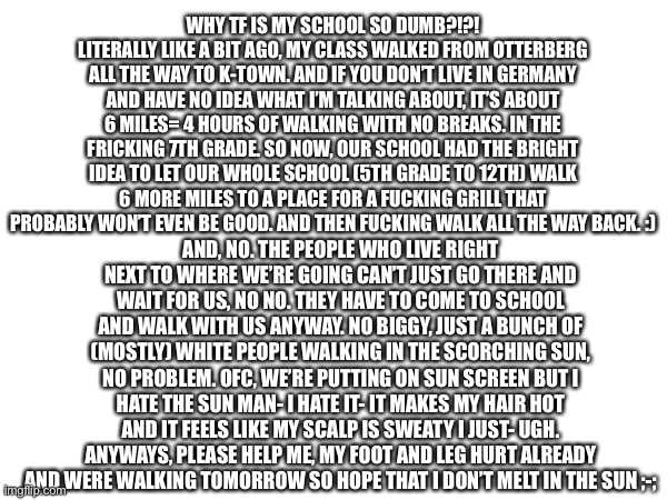 Another thing: the people hosting the grill go to our school. We could ...