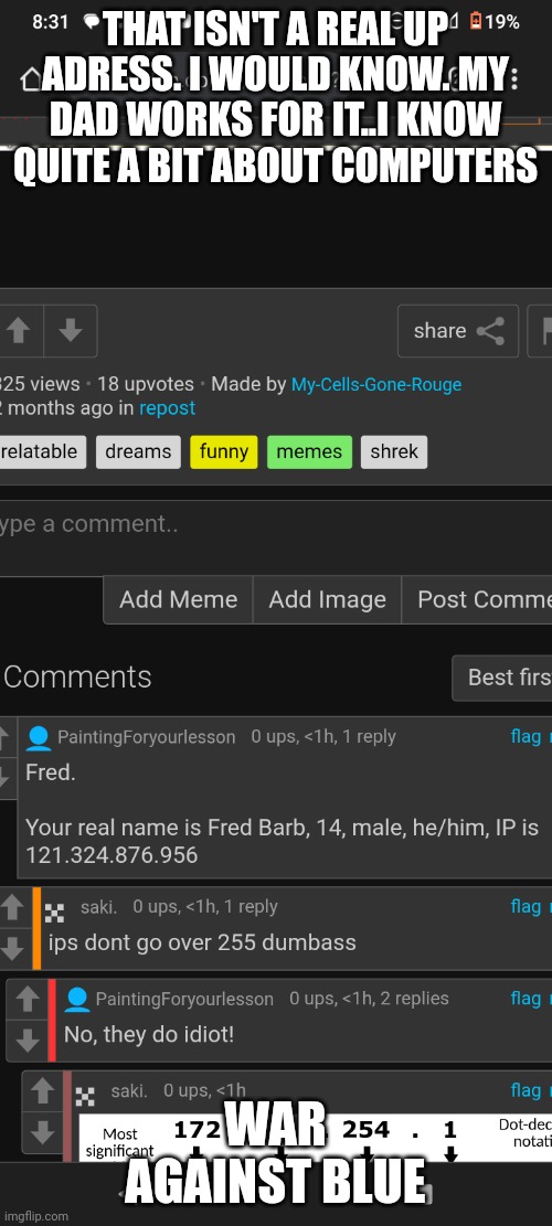 Blue is retarded - Imgflip