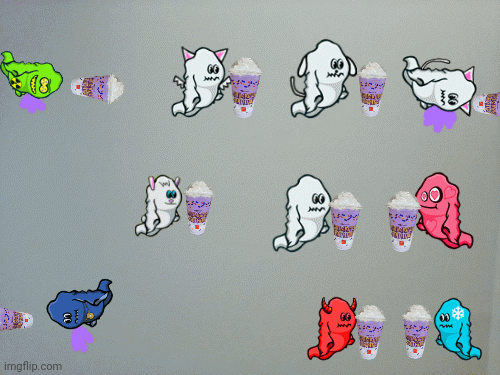 Ghosts in Evoworld io part 13 - when ghosts try the grimace shake - Imgflip