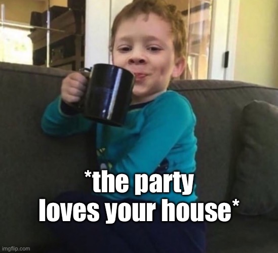 Smug kid with coffee cup on couch - Imgflip