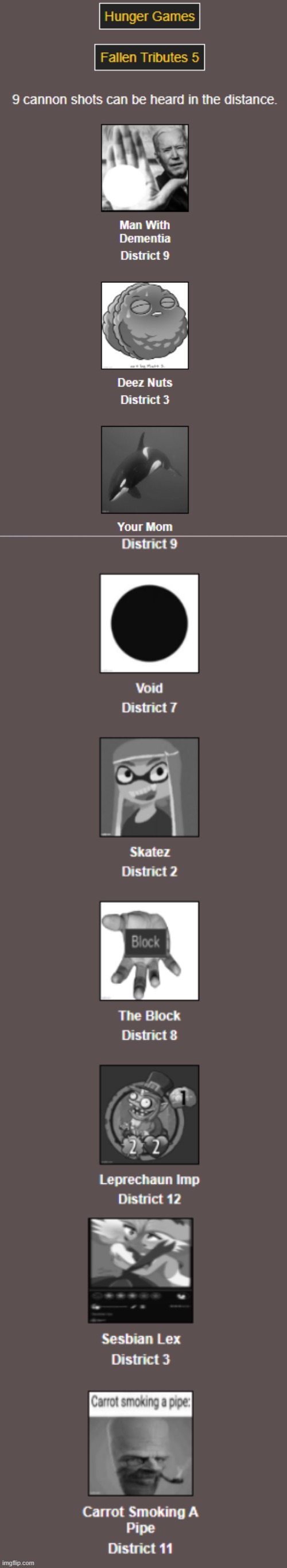 Fallen Tributes 5 - Imgflip