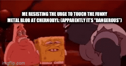 SpongeBob resisting the urge to - Imgflip