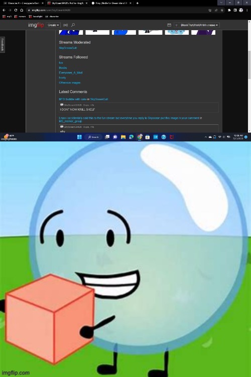 BFDI bubble with cake - Imgflip