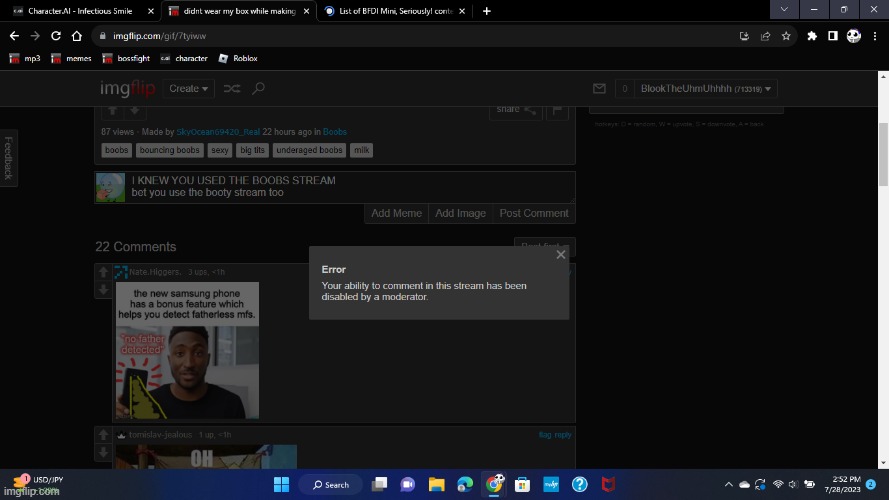 the fugk i never said anything banworthy there - Imgflip