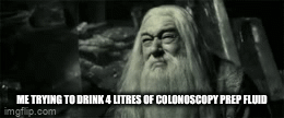 Dumbledore drinks Peglyte - Imgflip