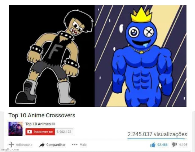 Top 10 anime crossovers (ft. Kumadraws334's humanized Felix and Blue ...