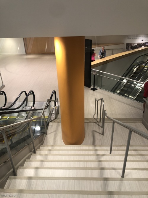 Pillar on staircase - Imgflip