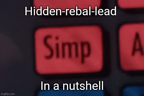 Hidden-rebal-lead is a simp - Imgflip