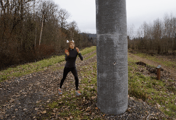 Image tagged in gifs,running into a pole,running,running in bad weather ...