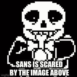 Sans with Jesus and bones on his side - Imgflip