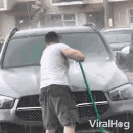 washing a car while it is raining - Imgflip