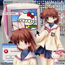 Anime computer virus - Imgflip