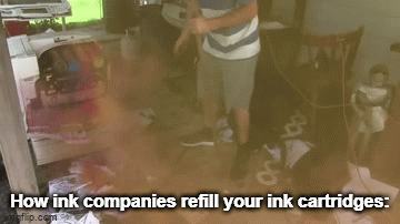 How ink companies refill your ink cartridges. - Imgflip