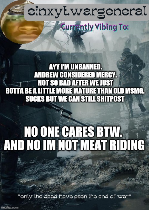 sinxyt.wargeneral announcment template - Imgflip