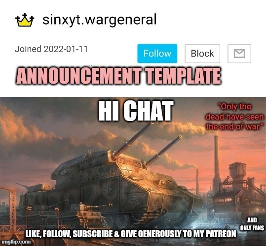 sinx_yt announcement made by the nozomi (needs more fox facts) - Imgflip