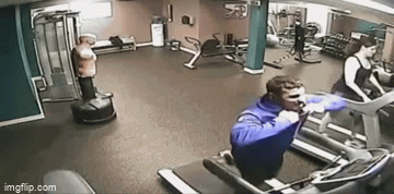 Treadmill fail - Imgflip