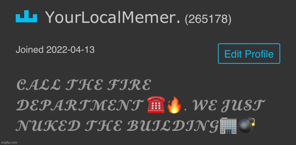 W or L bio - Imgflip