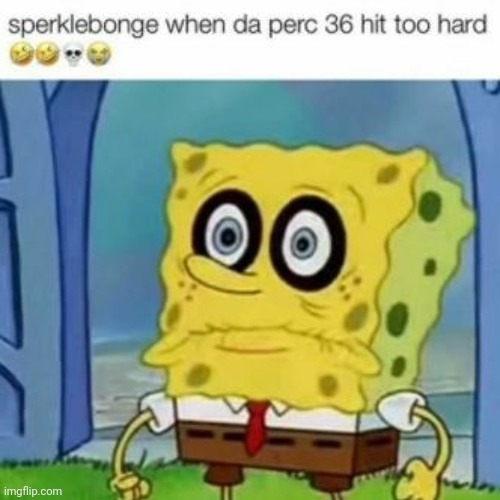 sperklebonge when da perc 36 hit too hard - Imgflip