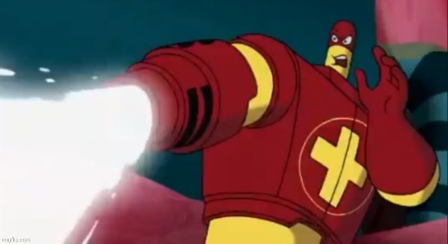 What is drix shooting out of his arm cannon? (Wrong answers only) - Imgflip
