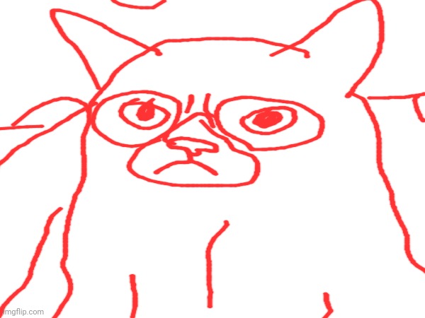 I tried drawing grumpy cat but it looked like walter white from breaking bad - Imgflip