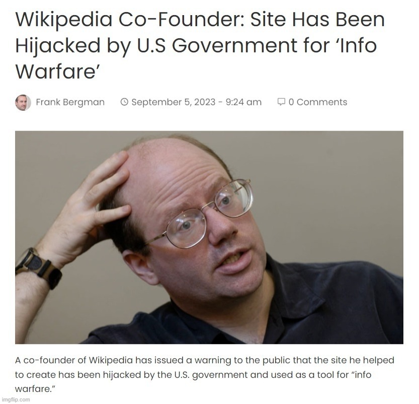 Wikipedia Co-Founder: Site Has Been Hijacked by U.S Government for ...