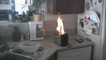 Toaster FIRE! - Imgflip